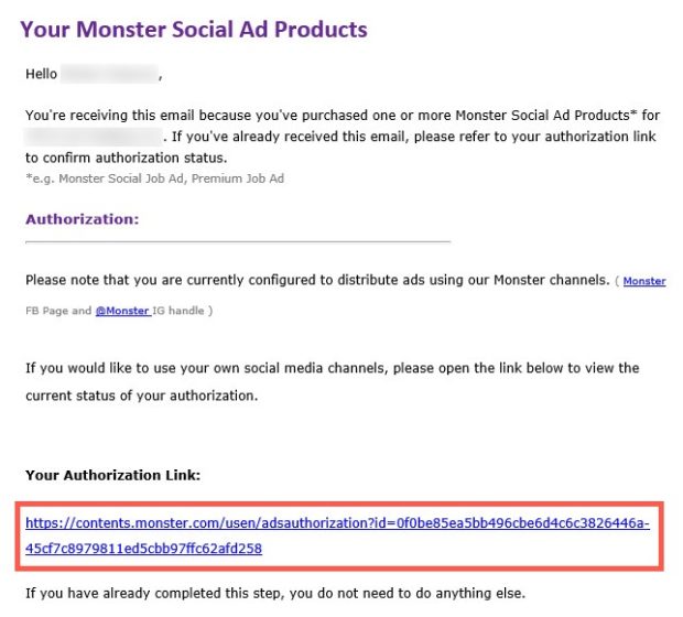 Facebook Authorization Process | Monster.com
