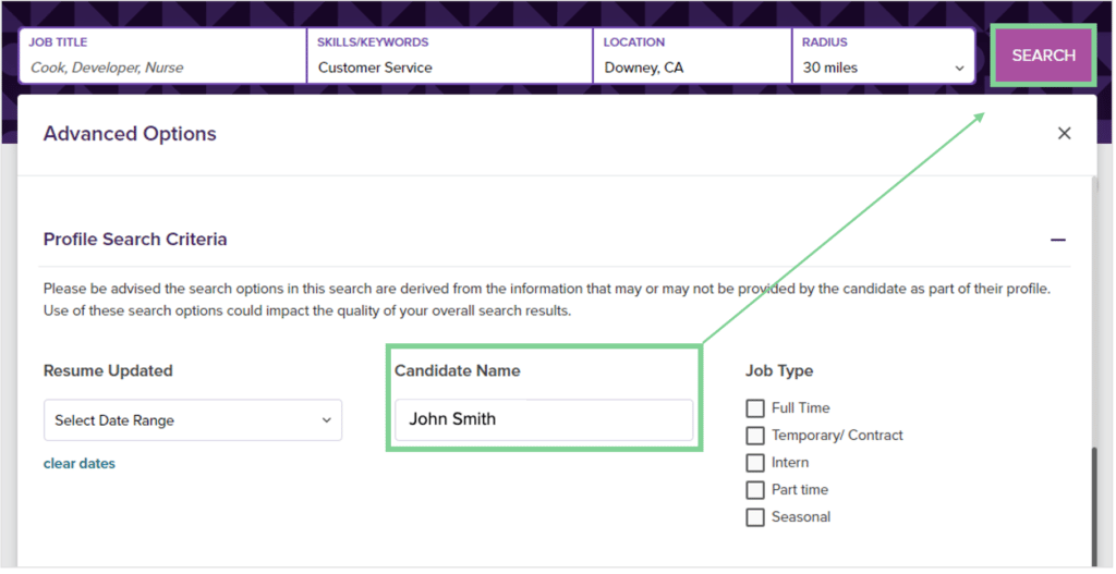 Search for a Specific Candidate | Monster.com
